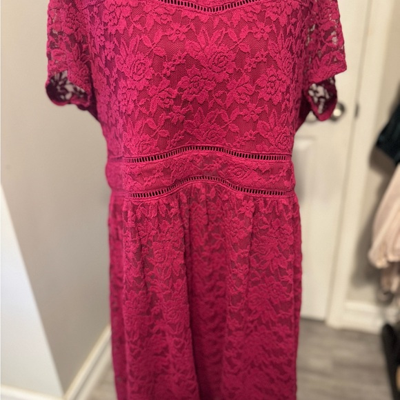 Dresses | Torrid Elegant Lace Dress In Rich Cranberry Color Size 2 ...